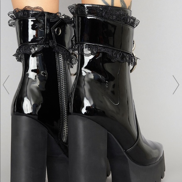 Dolls Kill | Shoes | Patent Vegan Leather Boots From Dollskill | Poshmark